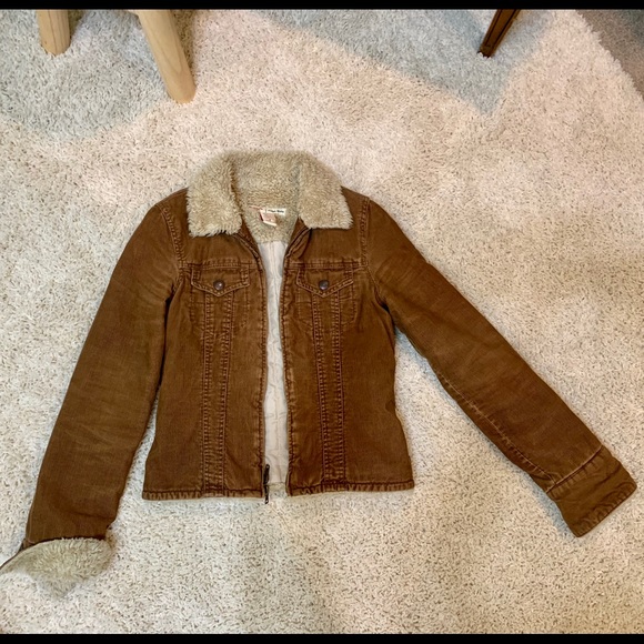 Abercrombie & Fitch | Jackets & Coats | Vintage Corduroyfaux Fur Abercrombie Fitch | Poshmark